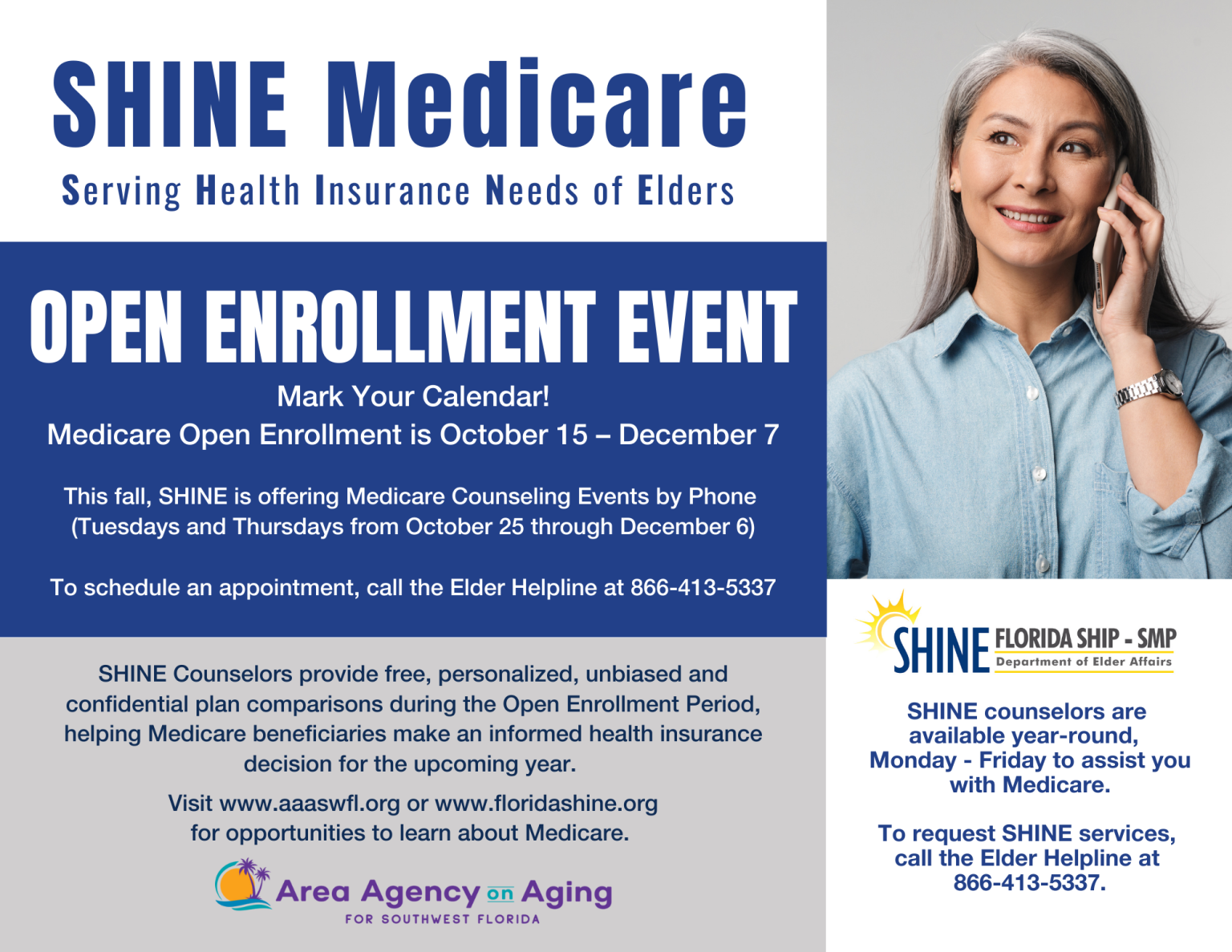 Assistance with Medicare Open Enrollment – Area Agency on Aging for SWFL